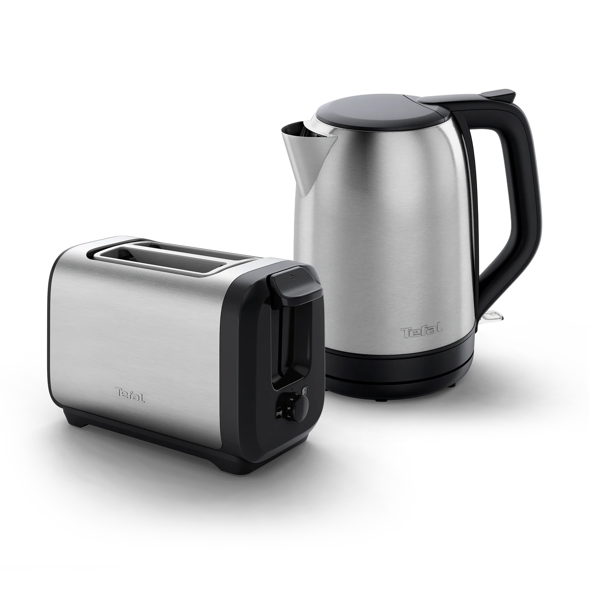 Tefal Subito Stainless Steel Toaster & Kettle Breakfast Set TT5SAD