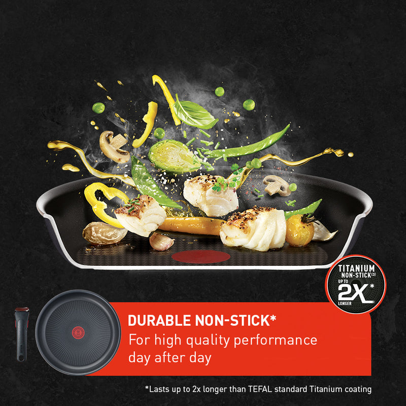 Tefal Ingenio Emotion Induction Non-stick Stainless Steel 4pc Frypan S