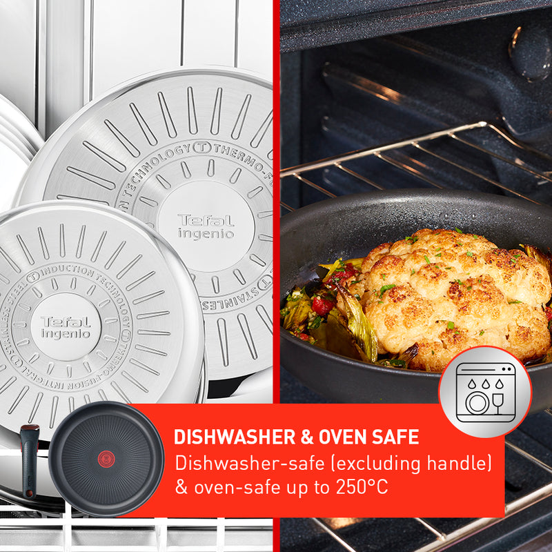 Tefal Ingenio Emotion Induction Non-stick Stainless Steel 4pc Frypan S