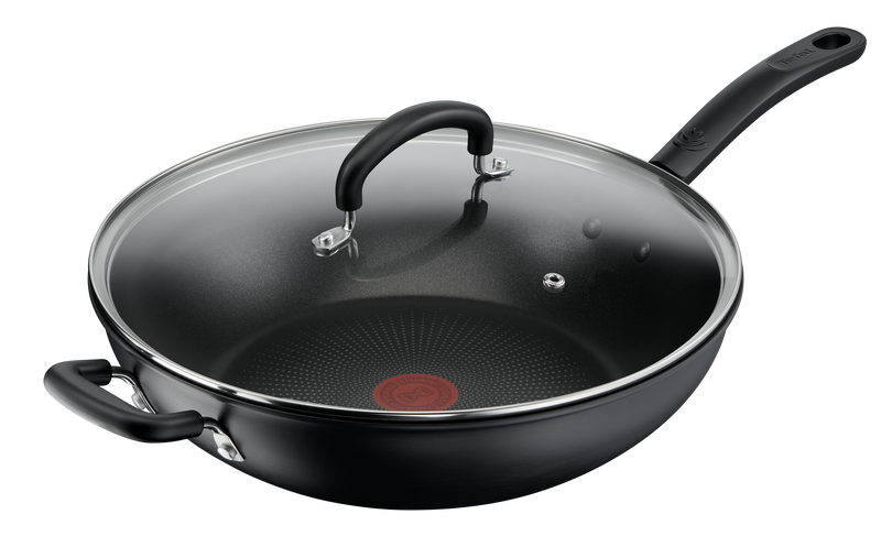 Tefal Specialty Hard Anodised Non-Stick Wok 32cm + Lid